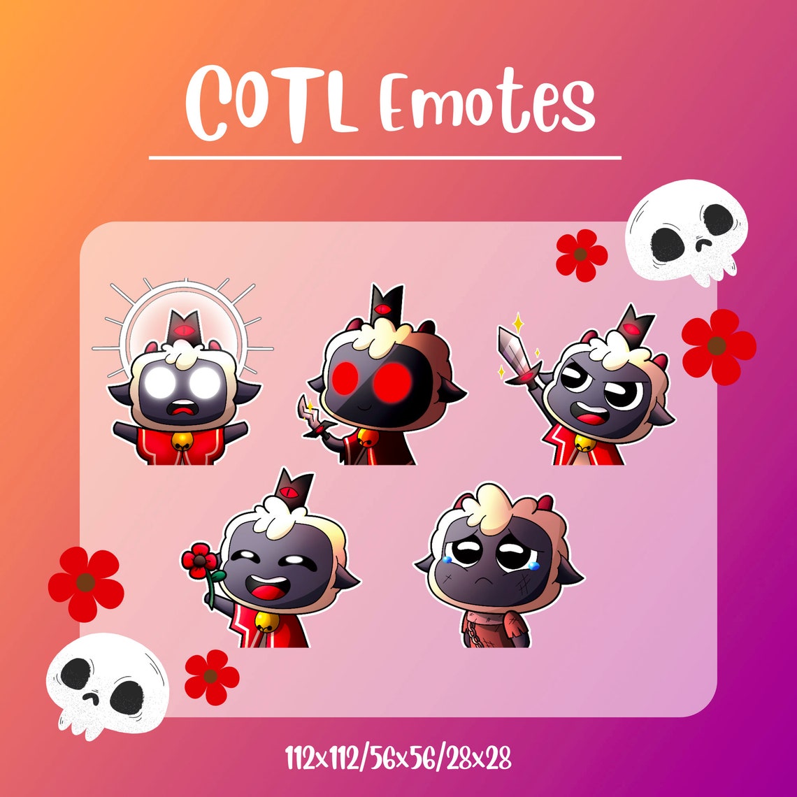 Cult of the Lamb Twitch/discord Emotes - Etsy