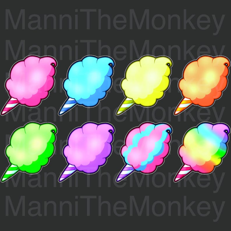 Cotton Candy Twitch Badges - Cute Badges for Twitch - Etsy