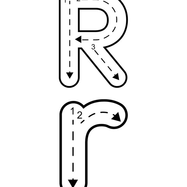 Cursive R Page - Etsy