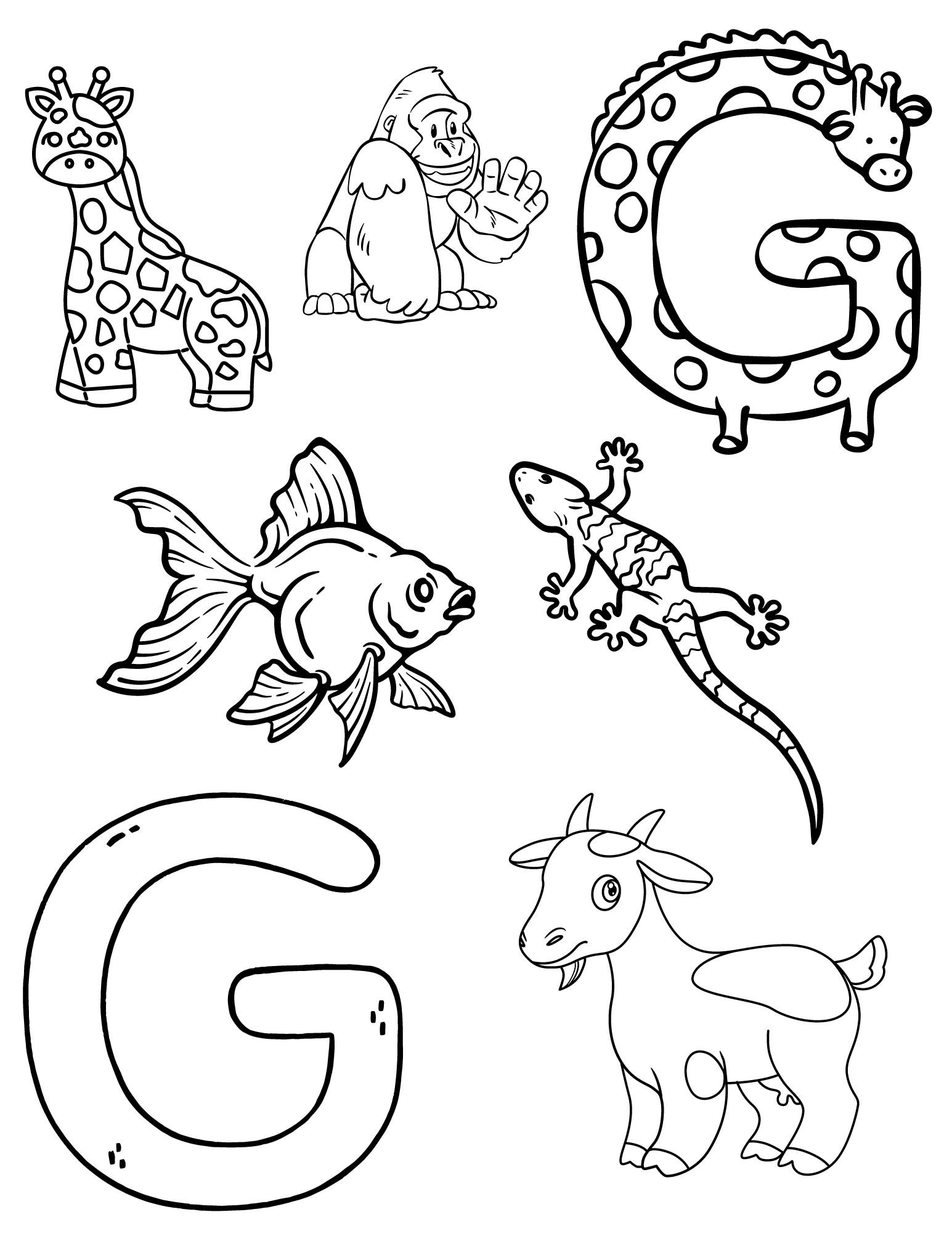 Printable Alphabet Animal Colouring Pages Instant Download - Etsy Australia