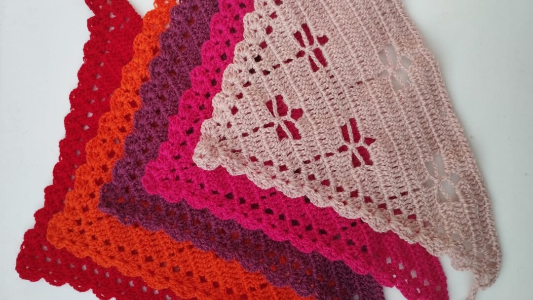 Banda En Ceochet CROCHET PATTERN Easy Crochet Bandana - Etsy