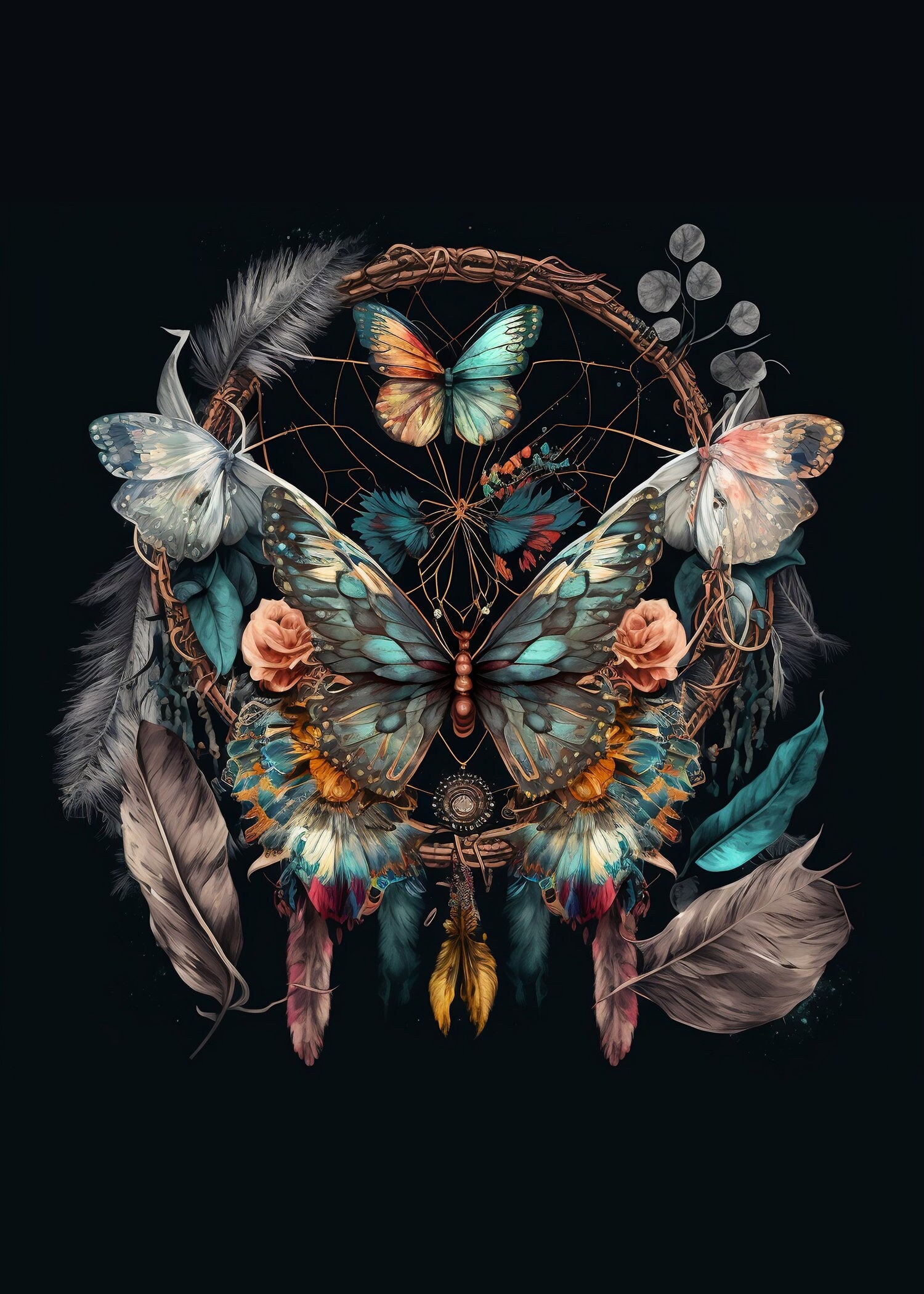 Boho Butterflies Dreamweaver Download Print Art - Etsy