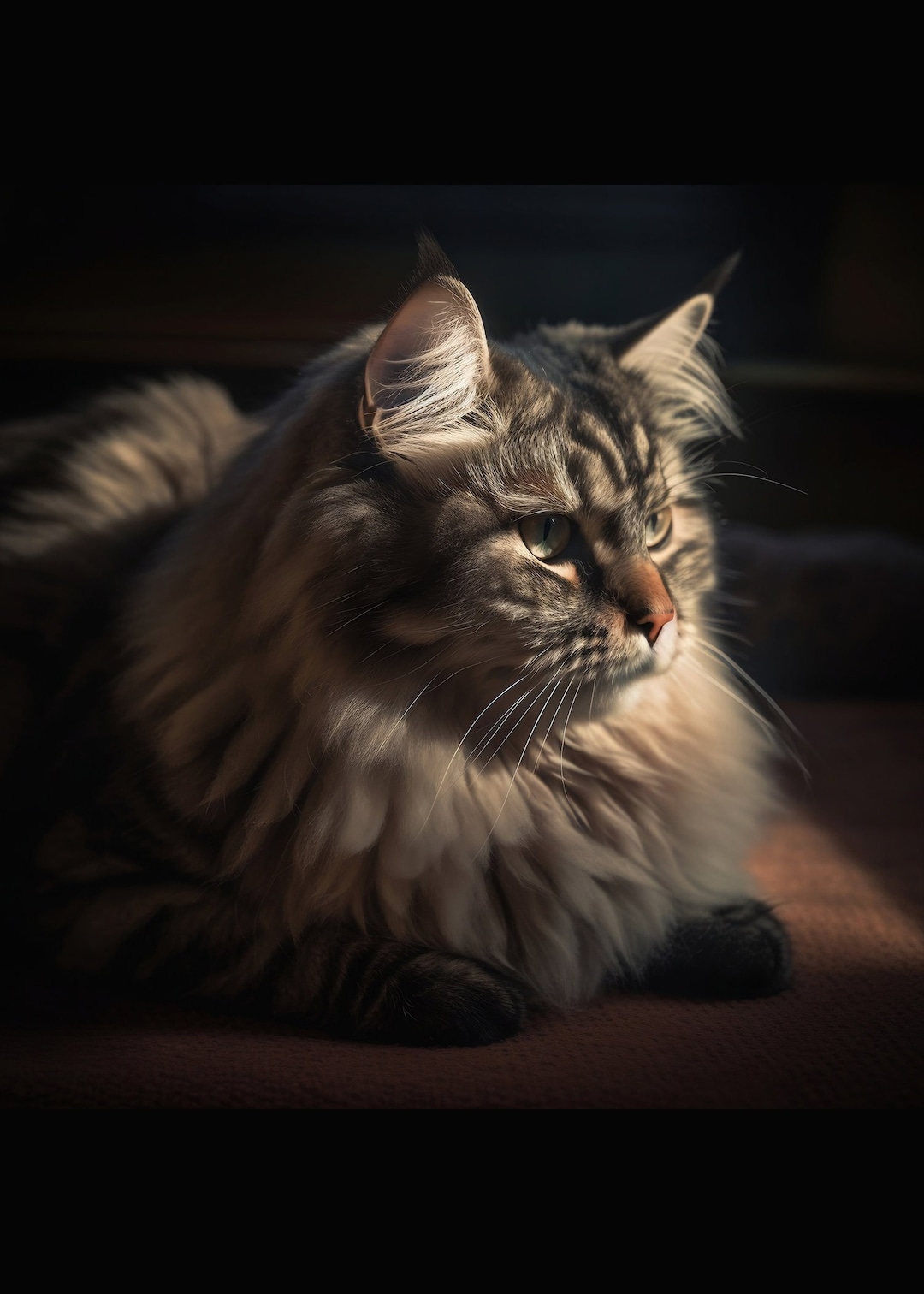 Cat Portrait Digital Art Download - Etsy