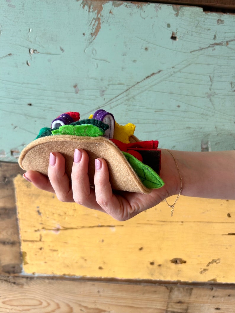 Felt Taco Kit Taco Playset Felt Pretend Play Food Taco Set Felt Taco ...