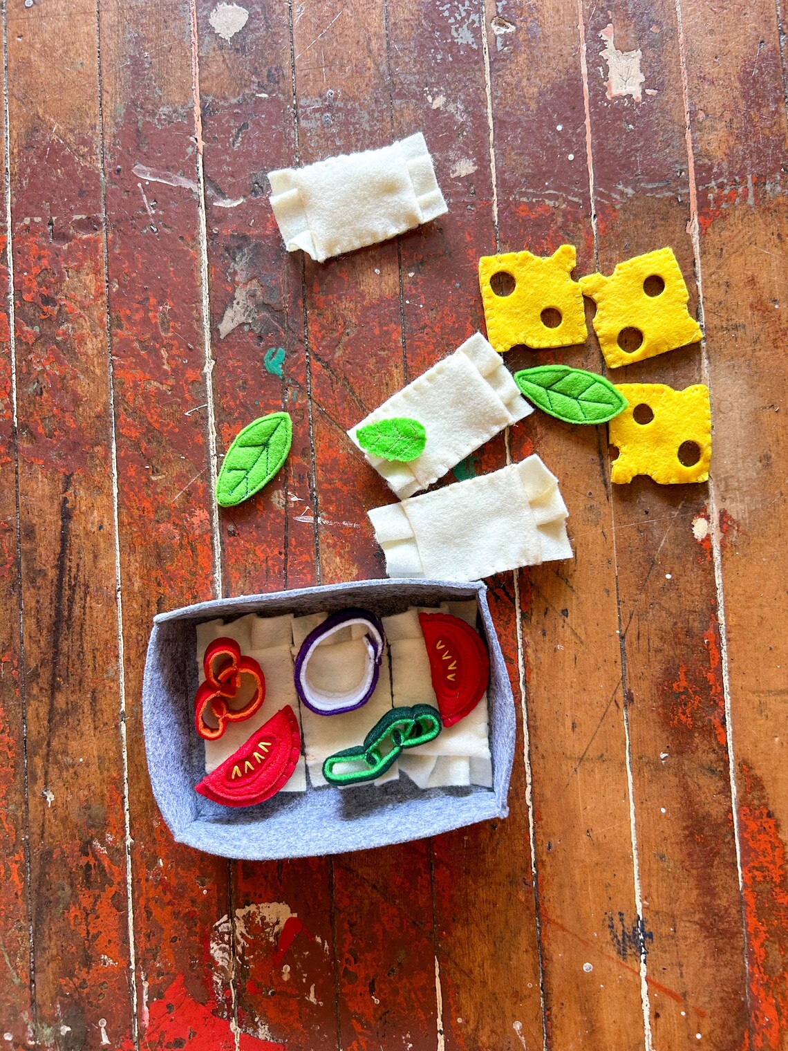 Felt Lasagna Toy Kids Montessori Learning Toy Sensory Play Toy ...