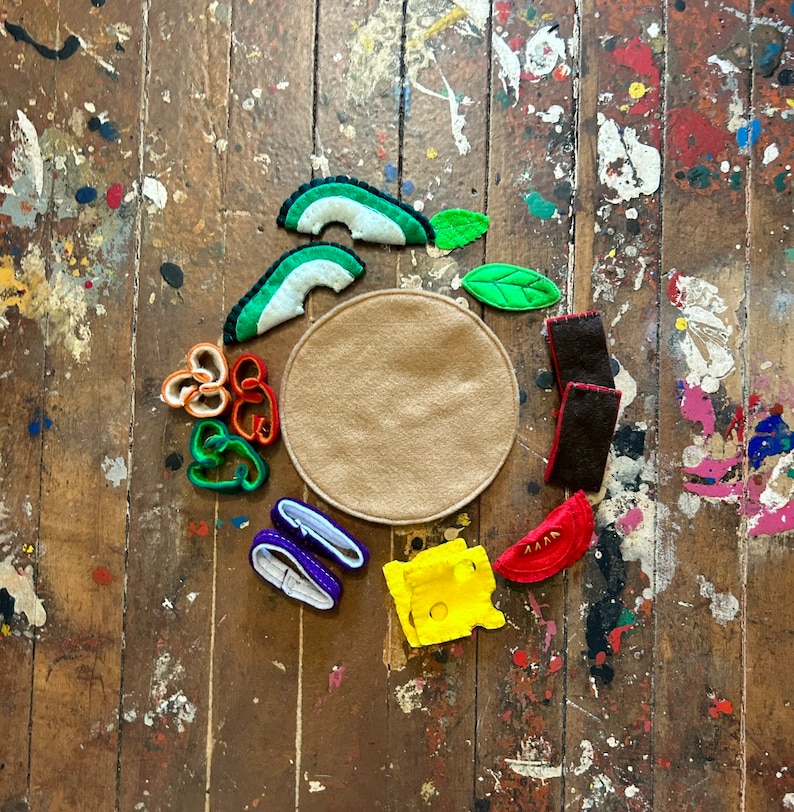 Felt Taco Kit Taco Playset Felt Pretend Play Food Taco Set Felt Taco ...