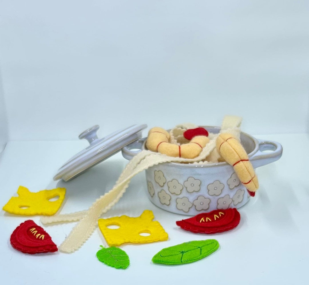 Felt Pasta Play Set Sensory Play Pasta Montessori Felt Toy Food Pretend ...