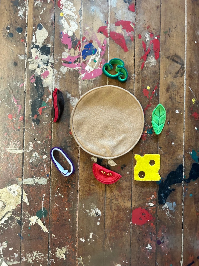 Felt Taco Kit Taco Playset Felt Pretend Play Food Taco Set Felt Taco ...