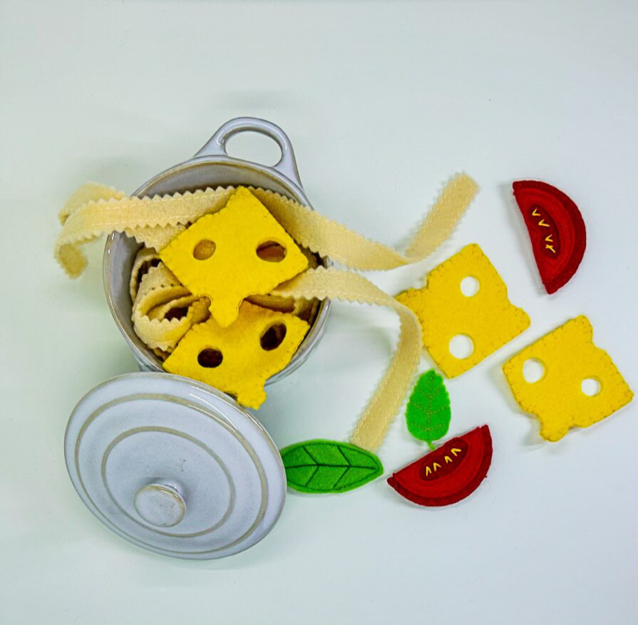 Felt Pasta Play Set Sensory Play Pasta Montessori Felt Toy Food Pretend ...