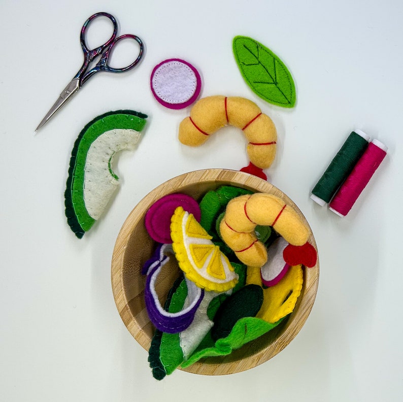 Garden Greens Set Felt Garden Play Set Handmade Vegetable Felt Salad ...