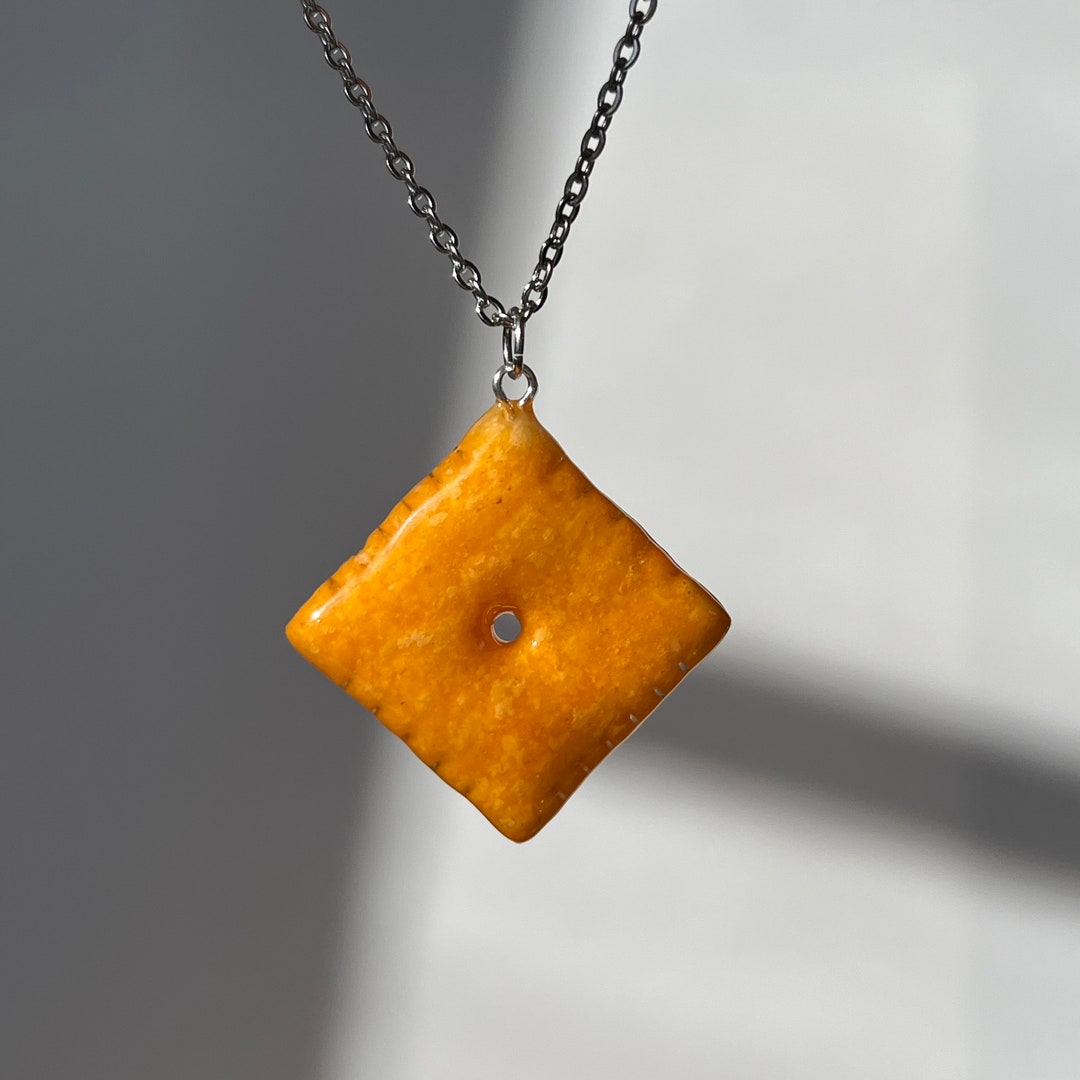 Cheez-it Cracker Necklace, Cute Fun Unique Jewelry, Handmade ...