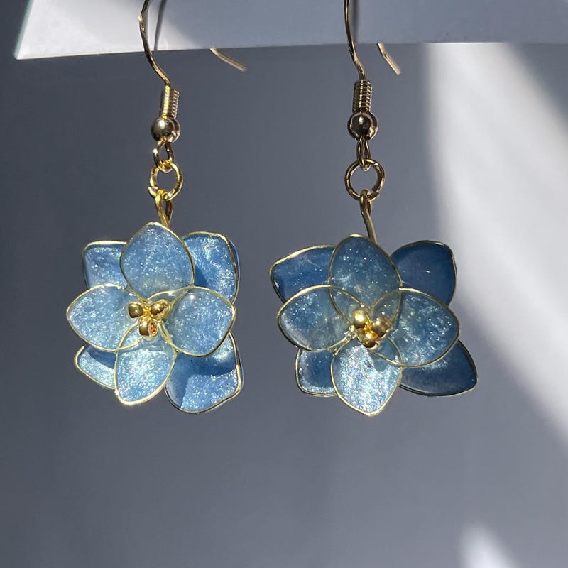 Hydrangea Earrings - Etsy