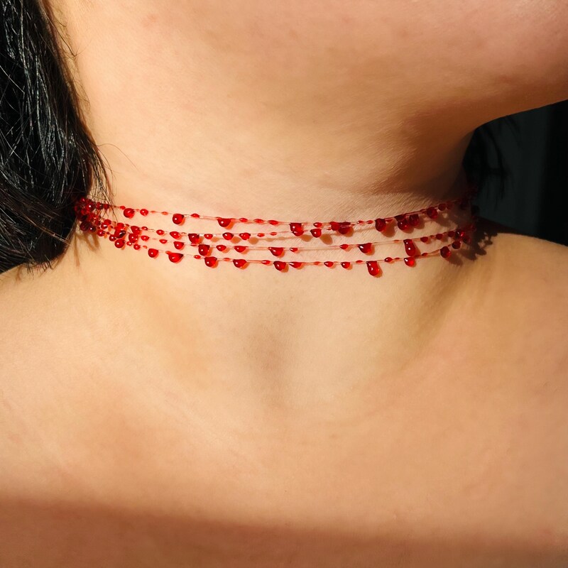 Red Bloody Necklace - Etsy