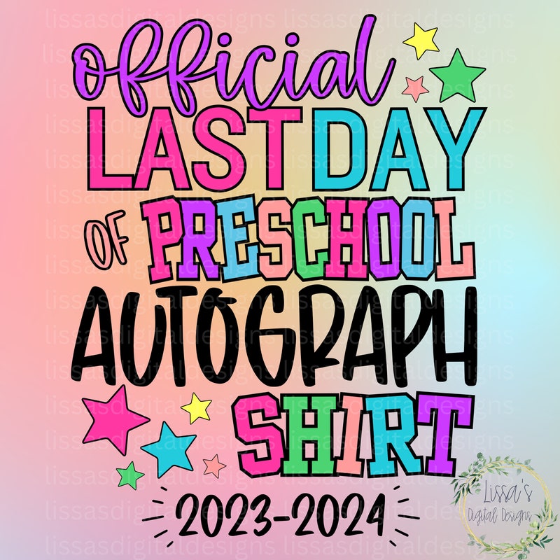 Last Day Preschool - Etsy