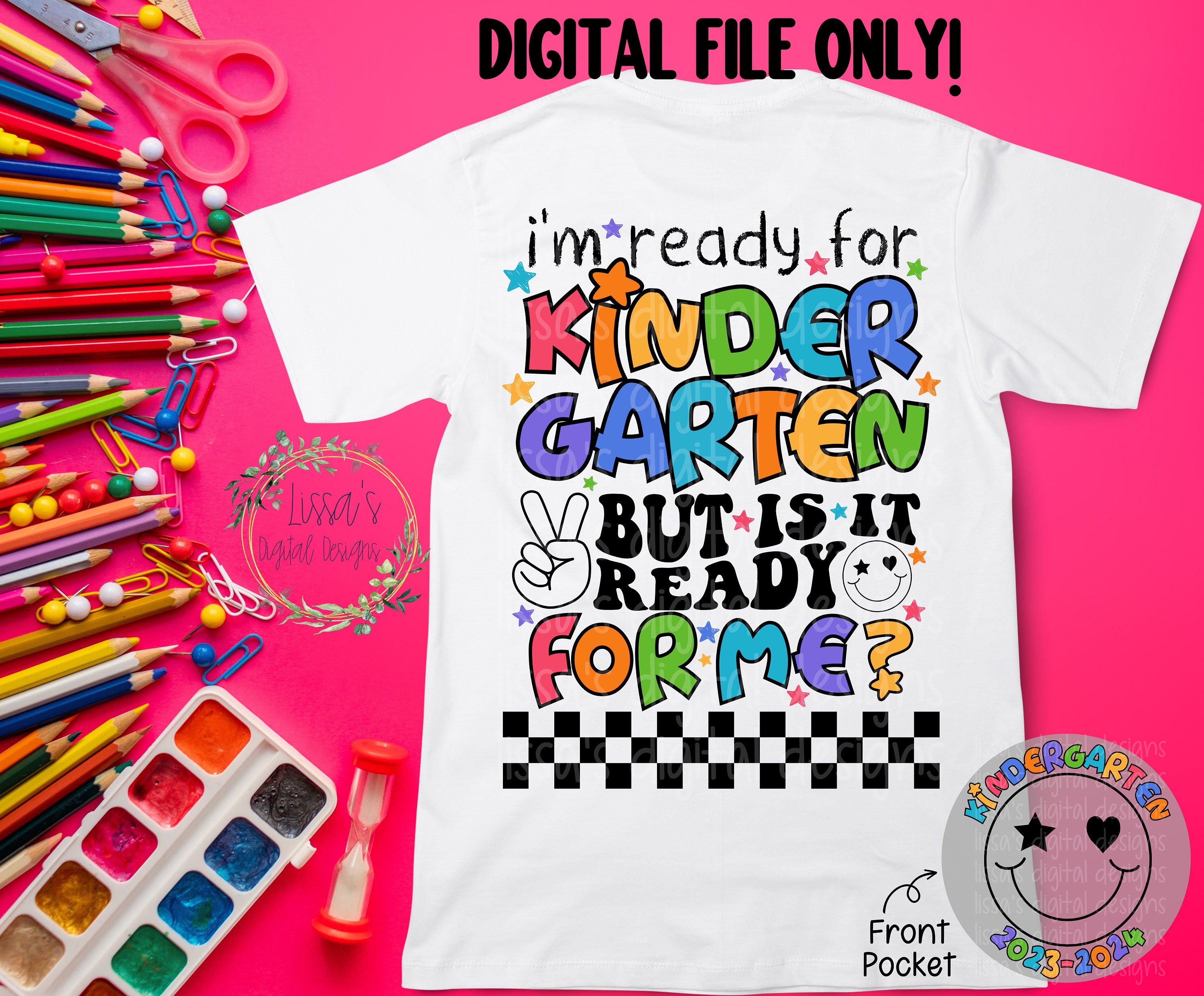 I'm Ready for Kindergarten but is It Ready for Me With Colored Stars ...