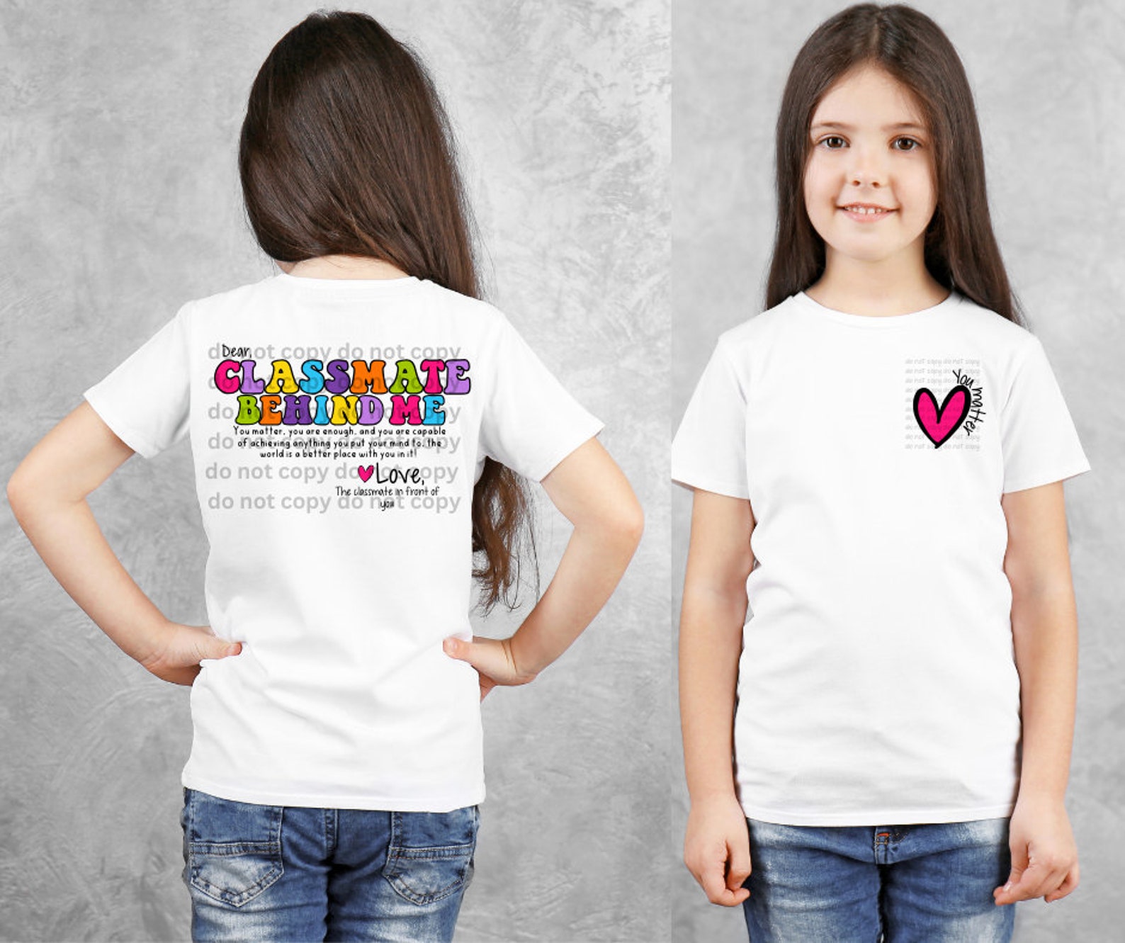 Retro Dear Classmate Behind Me Retro, Love the Classmate in Front of ...