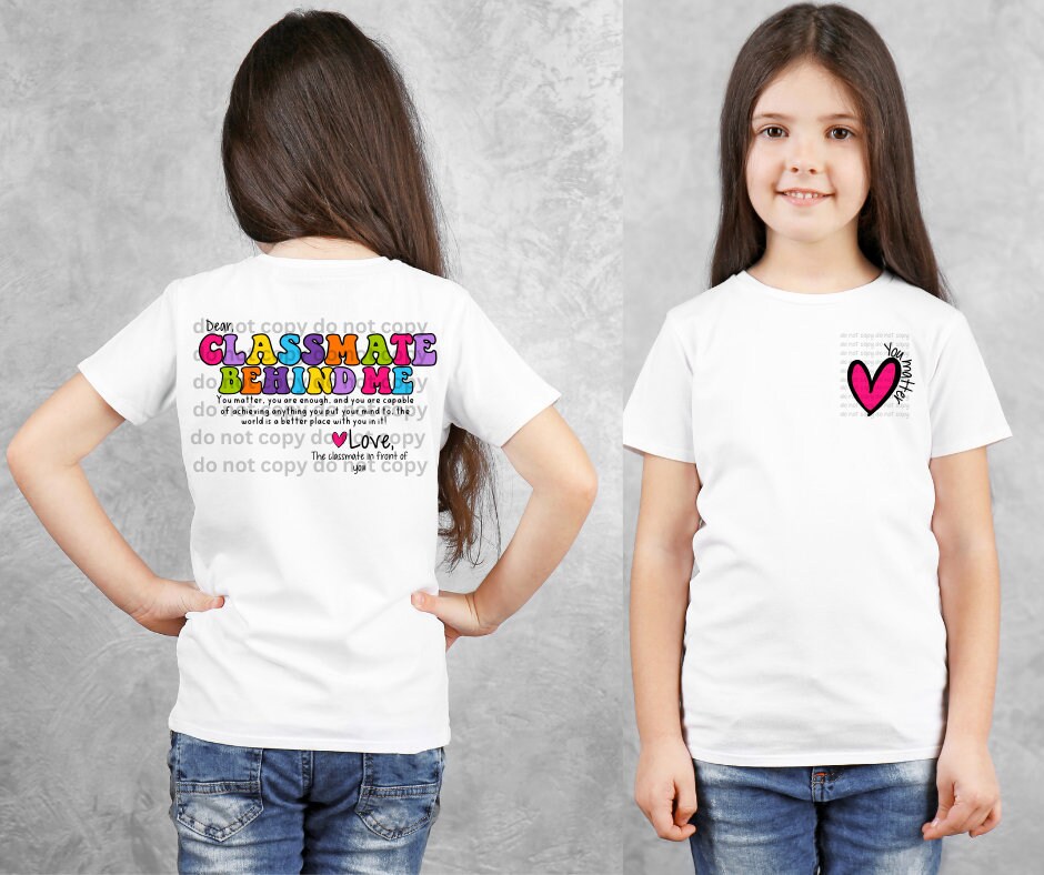 Retro Dear Classmate Behind Me Retro, Love the Classmate in Front of ...