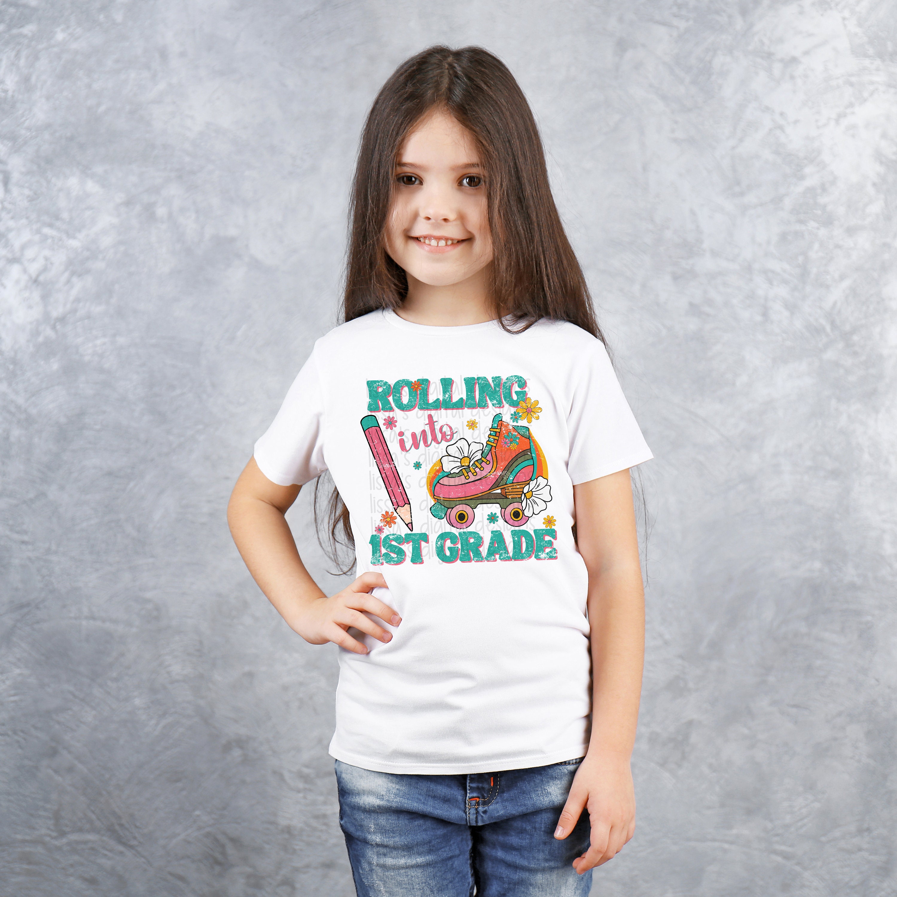 Rolling Into 1st Grade, Back to School Design Png DIGITAL DOWNLOAD ONLY ...