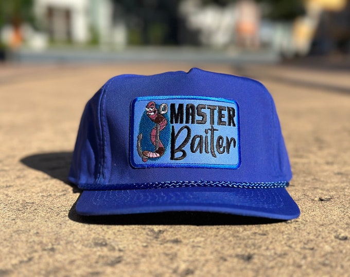 Custom Embroidered Master Baiter Fishing Hat / Adult Humor Fathers Day ...