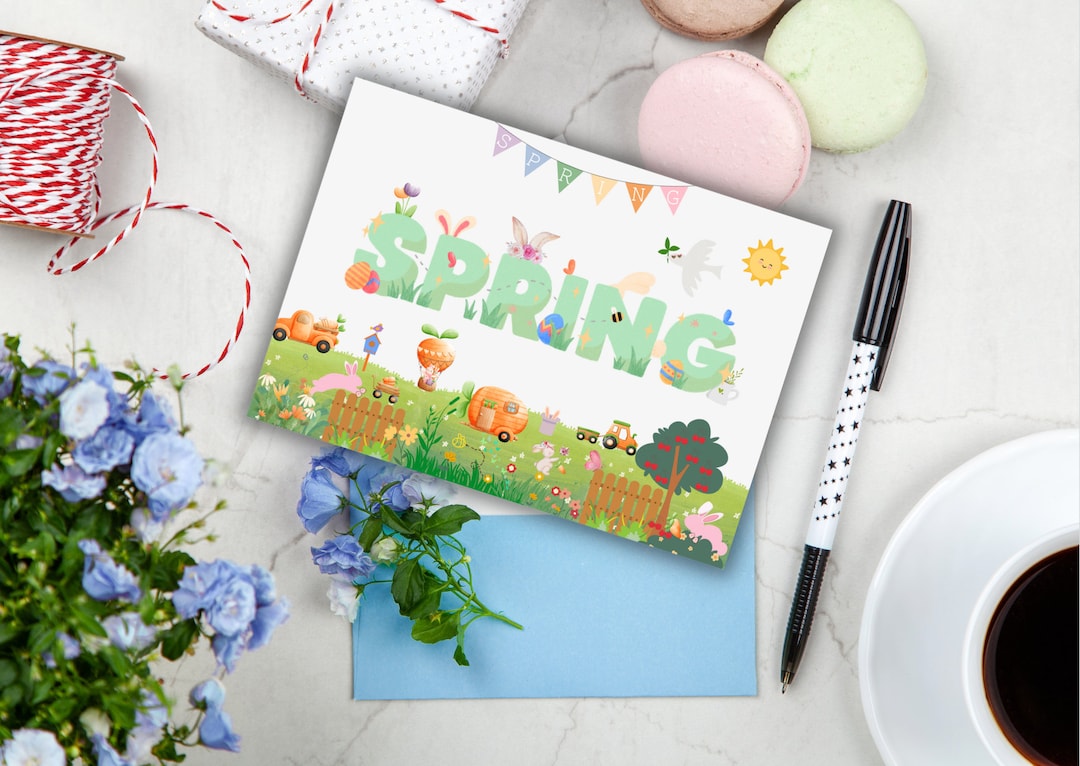 Spring, Bloom, Holidays, Floral Card, Bunny, Rabbit, Summer, Hello ...