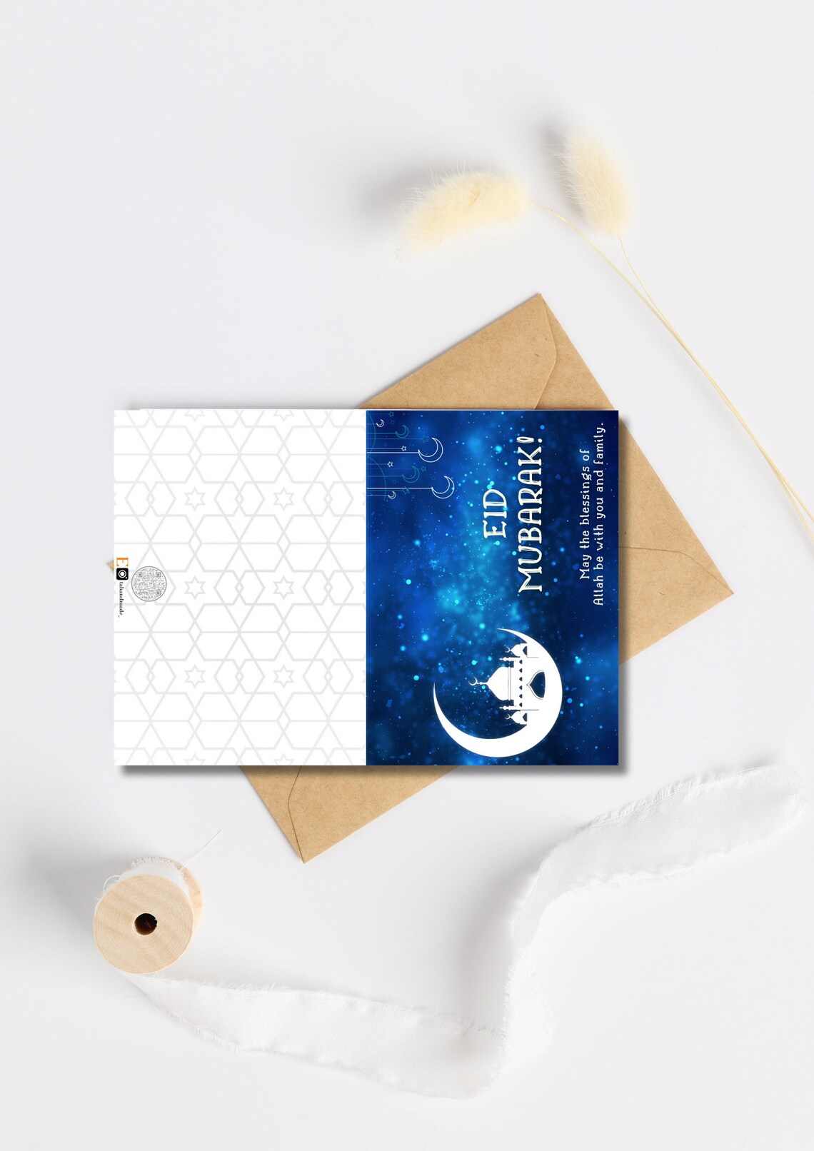 Eid Card, Eid Mubarak, Eid Ul Fitr, Digital Eid Card, Elegant Eid Card ...