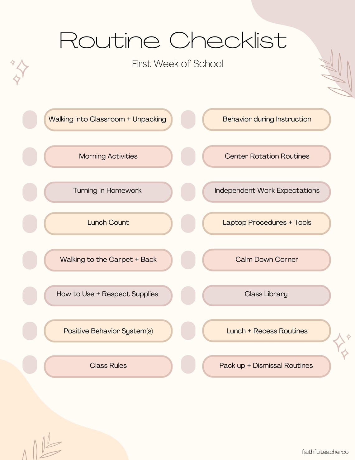 Boho Teacher Organization Printable Bundle Beginning of Year - Etsy