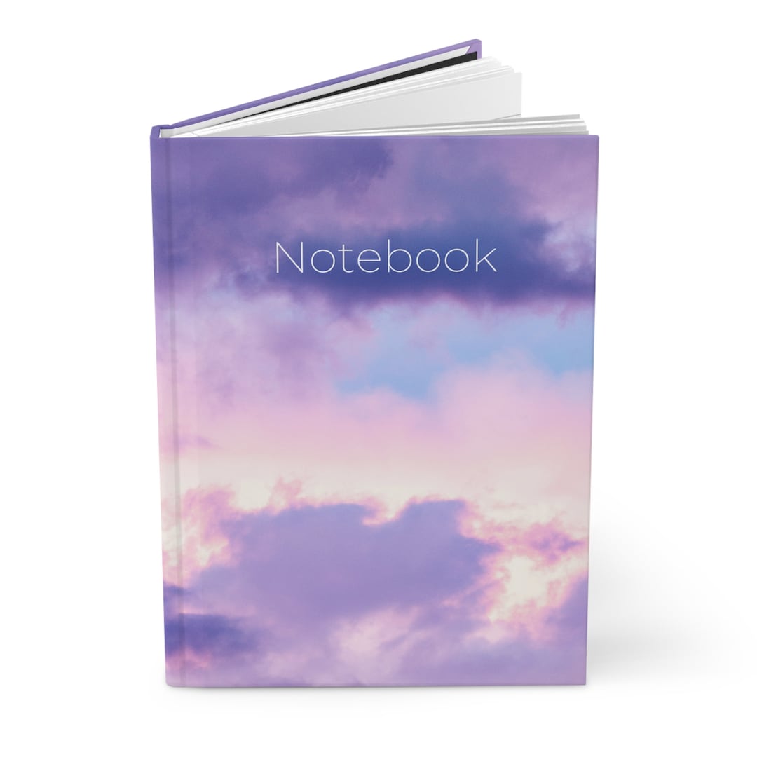 Cotton Candy Sunset Clouds Matte Hard Cover Notebook - Etsy