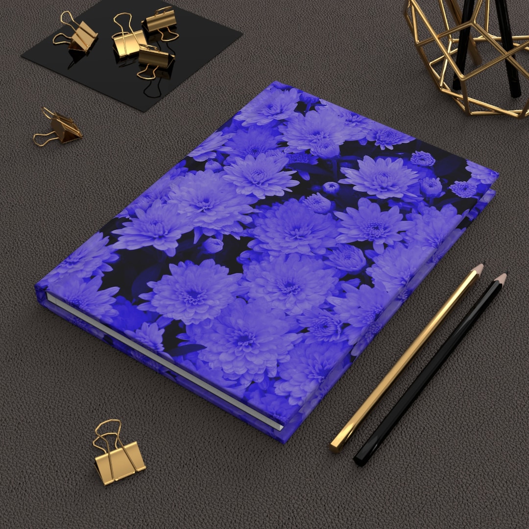 Neon Purple Flower Matte Hard Cover Notebook - Etsy