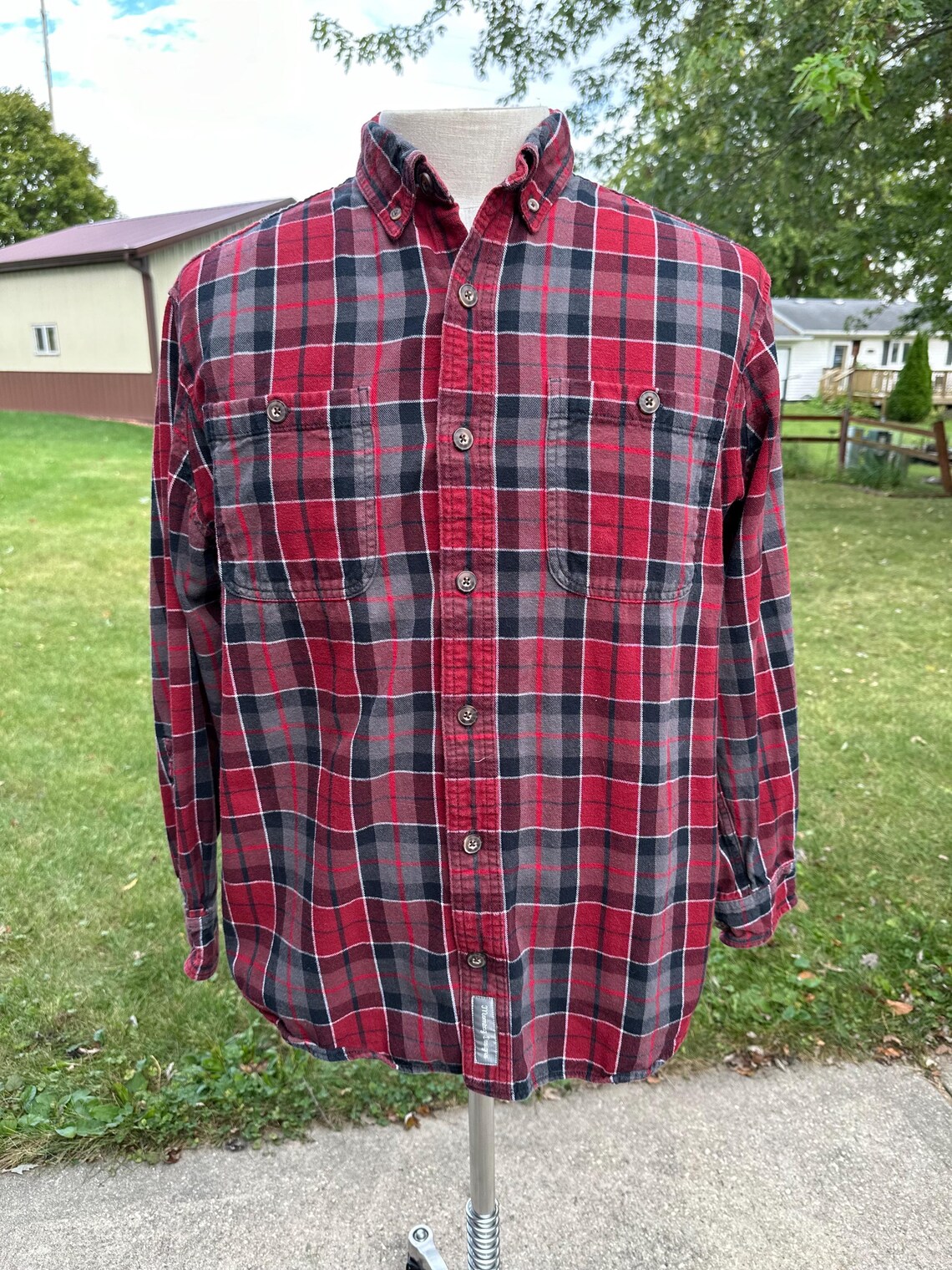 Football Heart - Upcycled Back Patch Flannel Shirt - Size Medium - Etsy