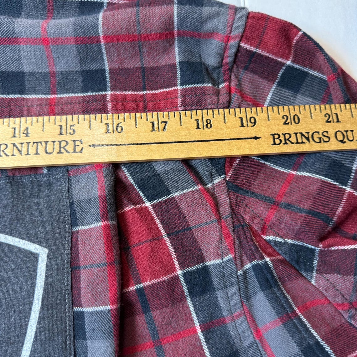 Football Heart - Upcycled Back Patch Flannel Shirt - Size Medium - Etsy