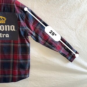 Corona Extra - Upcycled Back Patch Flannel Shirt - Size XL - Etsy