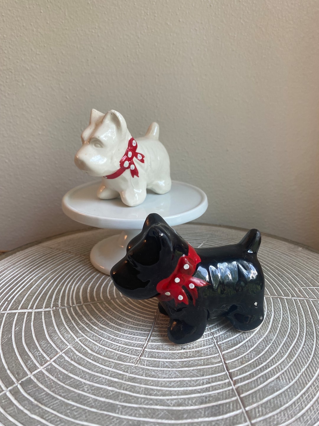 Vintage Scottie Dogs Salt and Pepper Shakers Ceramic - Etsy