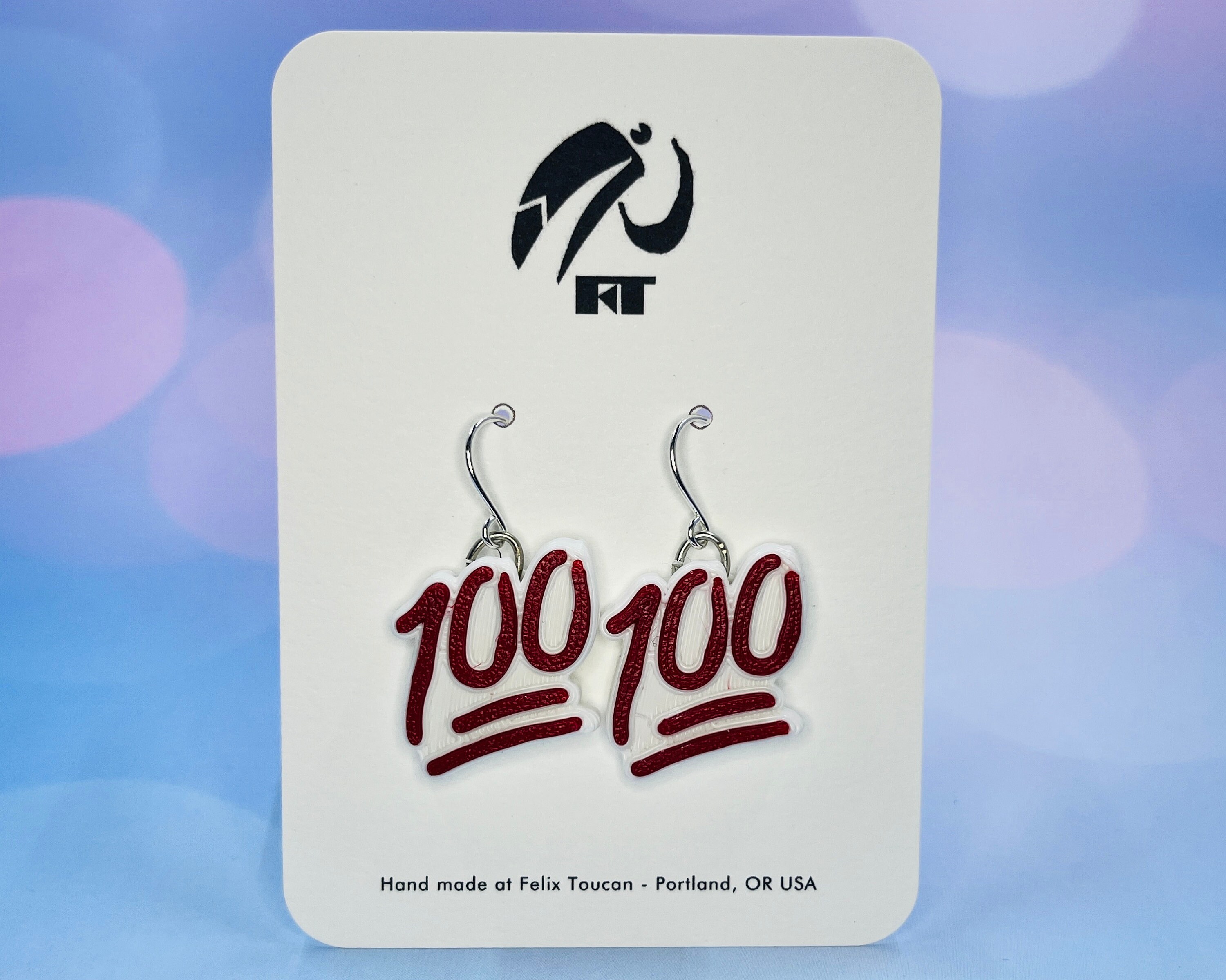 100 Percent Emoji Earrings / Meme / Funny / Ironic / Ridiculous / 90s ...