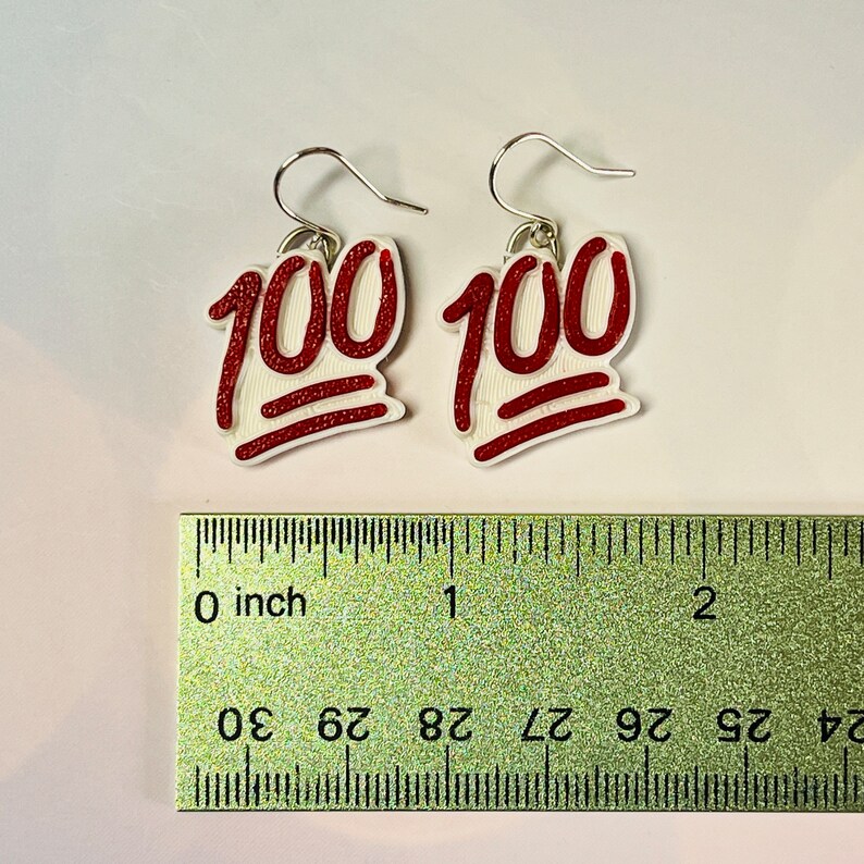 100 Percent Emoji Earrings / Meme / Funny / Ironic / Ridiculous / 90s ...