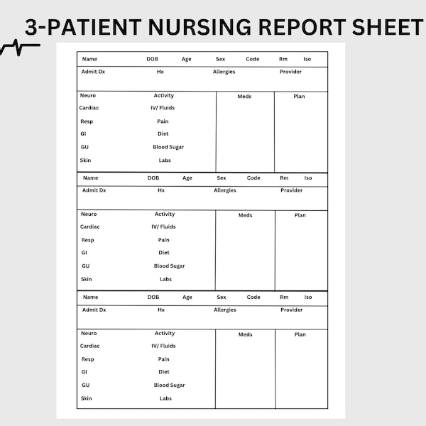 Rn Assignment Sheet - Etsy