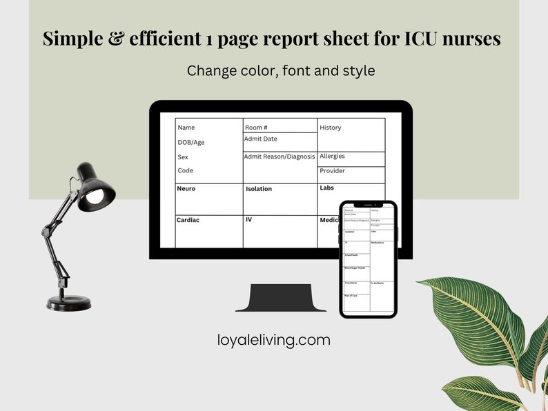 ICU Report Sheet Nursing Report Sheet RN Report Sheet - Etsy