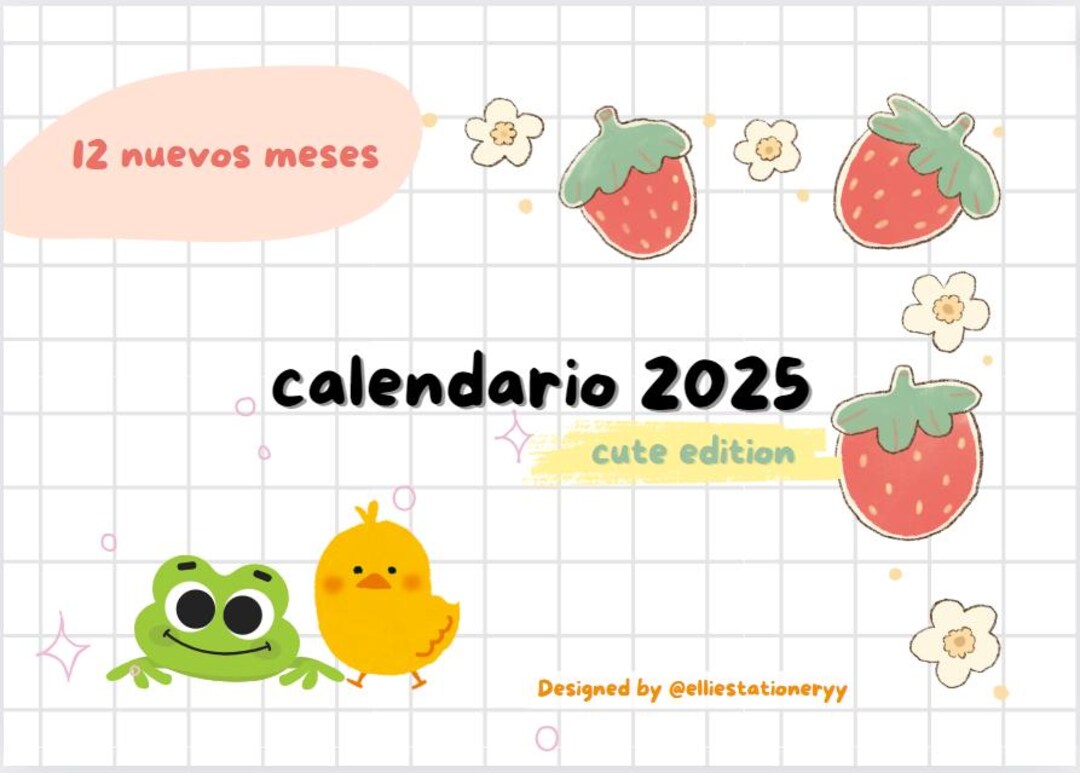 Calendario Cute 2025 - Etsy