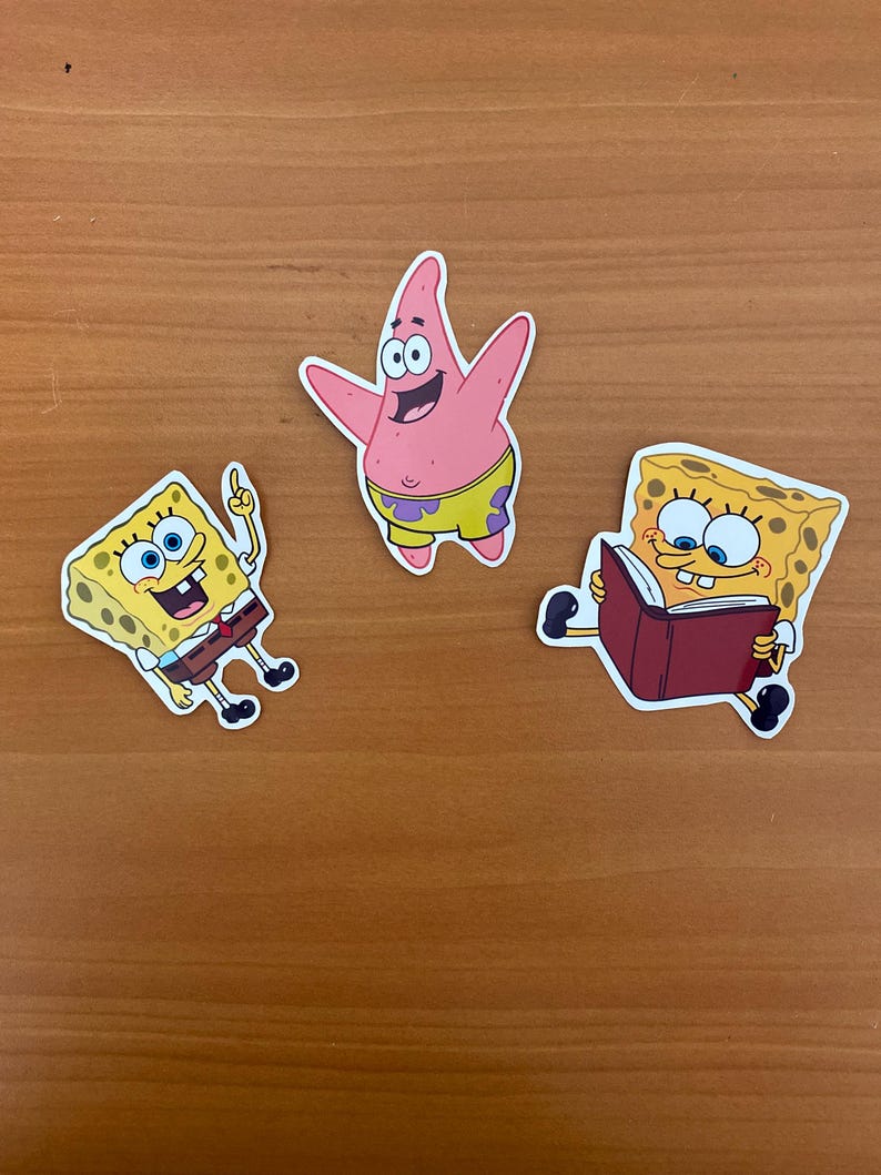 Printable Spongebob Stickers 9 Stickers Imprimibles Bob Esponja PDF - Etsy
