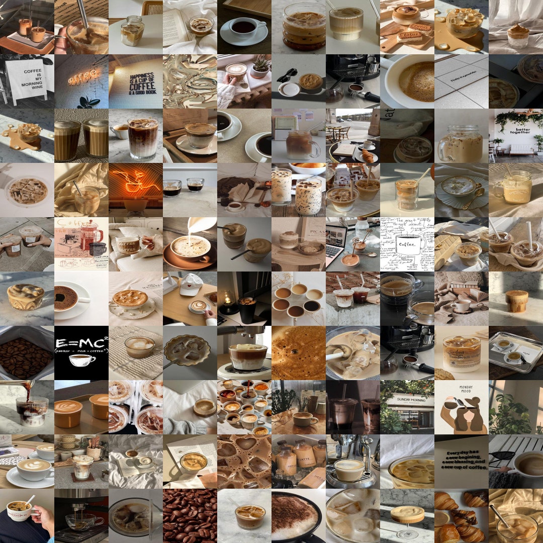 Coffee Aesthetic Wall Collage Kit 200 PCS Aesthetic Collage - Etsy ...