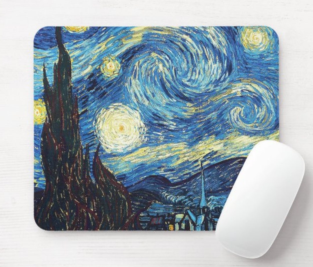 The Starry Night Mouse Pad Home Office Mouse Pad Office - Etsy