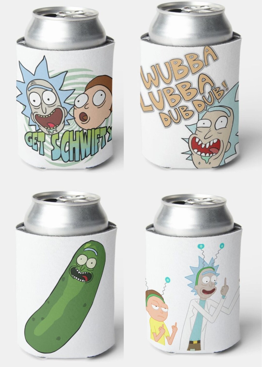 Rick & Morty Can Coolers coozies Cozie Buy 4 Get 1 FREE - Etsy