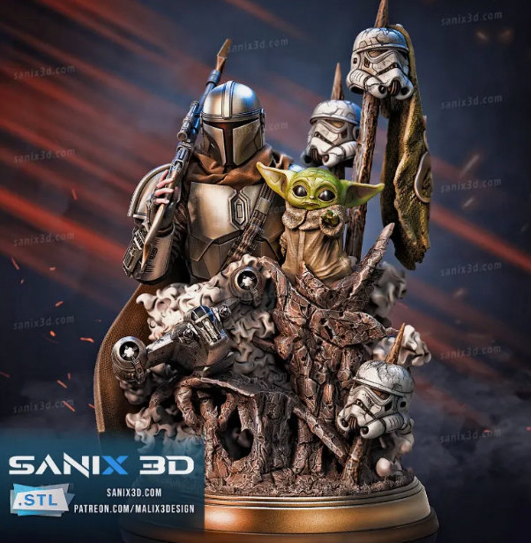 Mandalorian Grogu 3D Printed Model Kit Resin Model Kit - Etsy