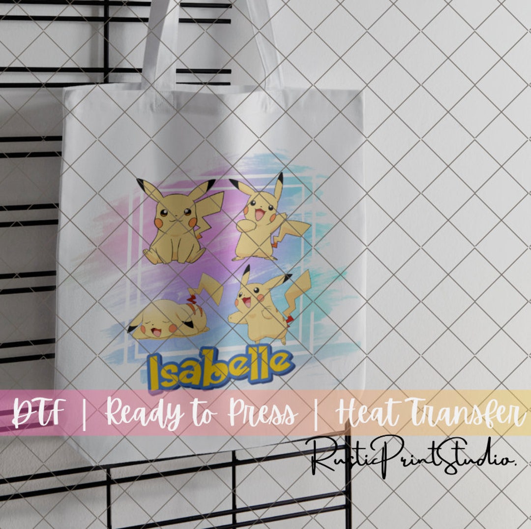 DTF Transfer Ready to Press Pokemon Personalized Name Pikachu - Etsy