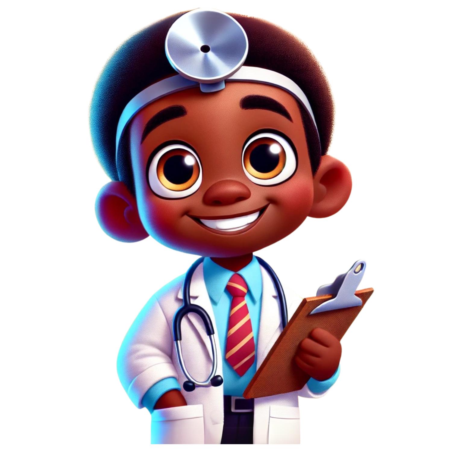African American Little Boy Dream Doctor Png, Clipart, Sublimation ...