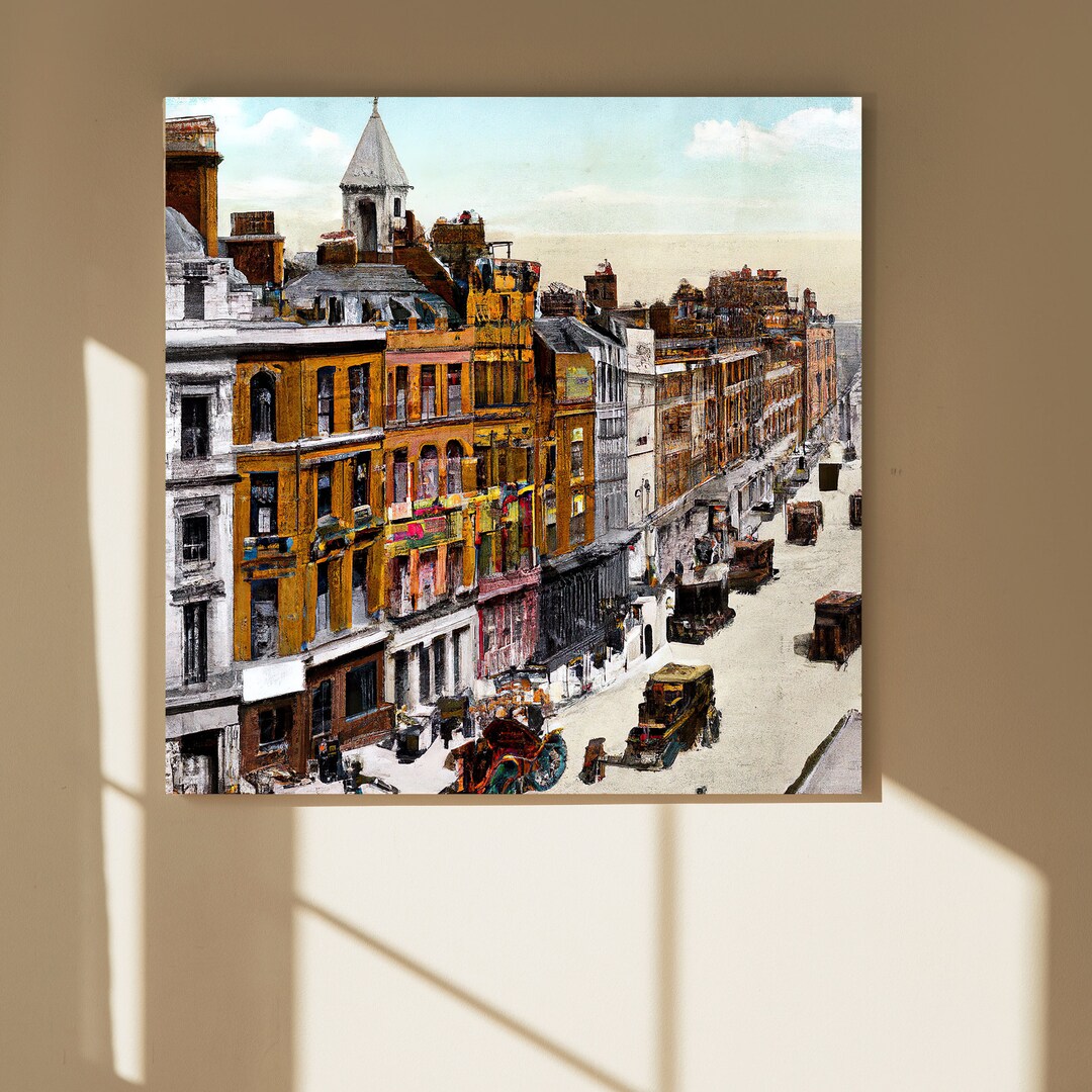 011 | Bright London Streets in Early 1900s | PRINTABLE Wall Decor Art ...