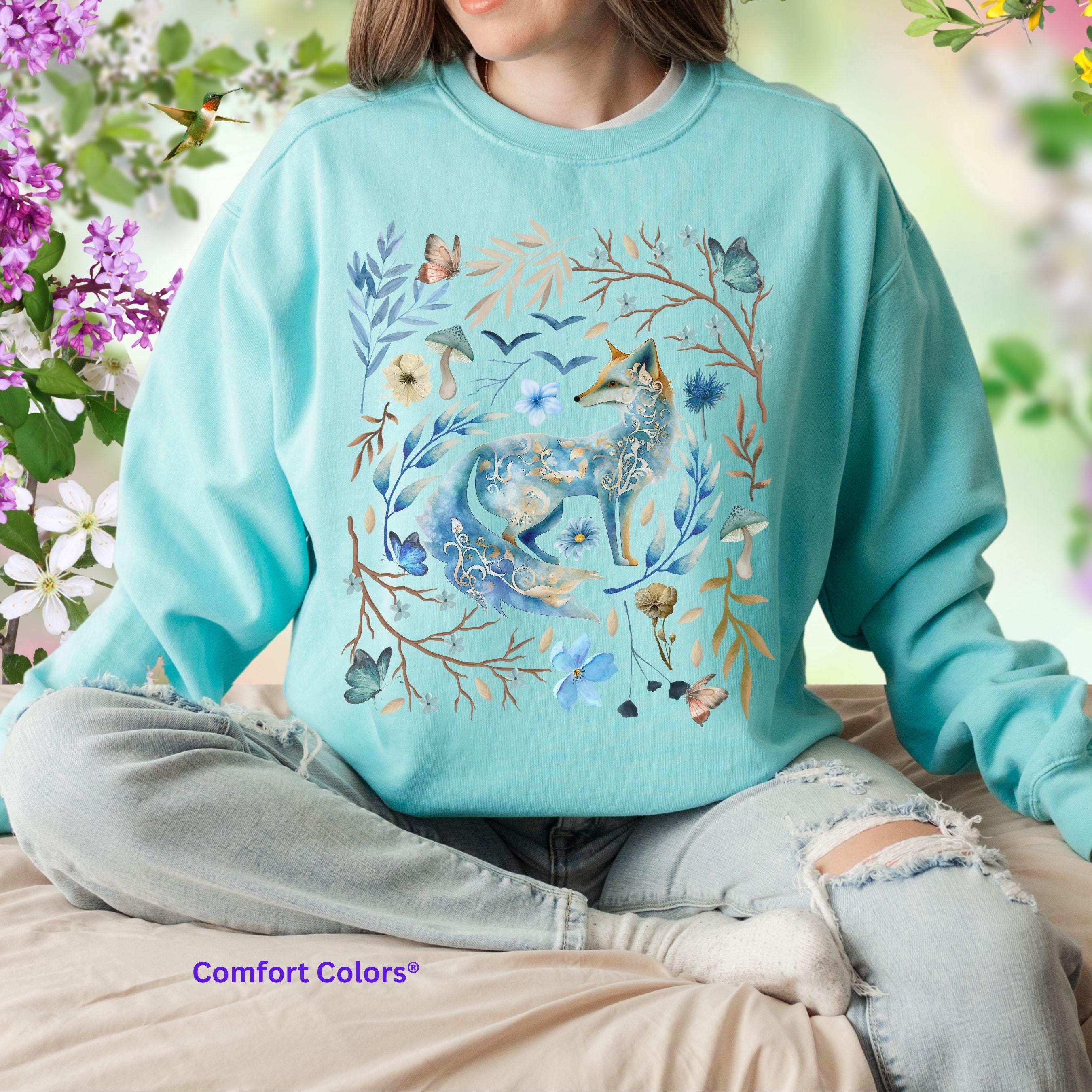 Cottagecore Fox Magical Forest Sweatshirt Comfort Colors®, Fairycore ...