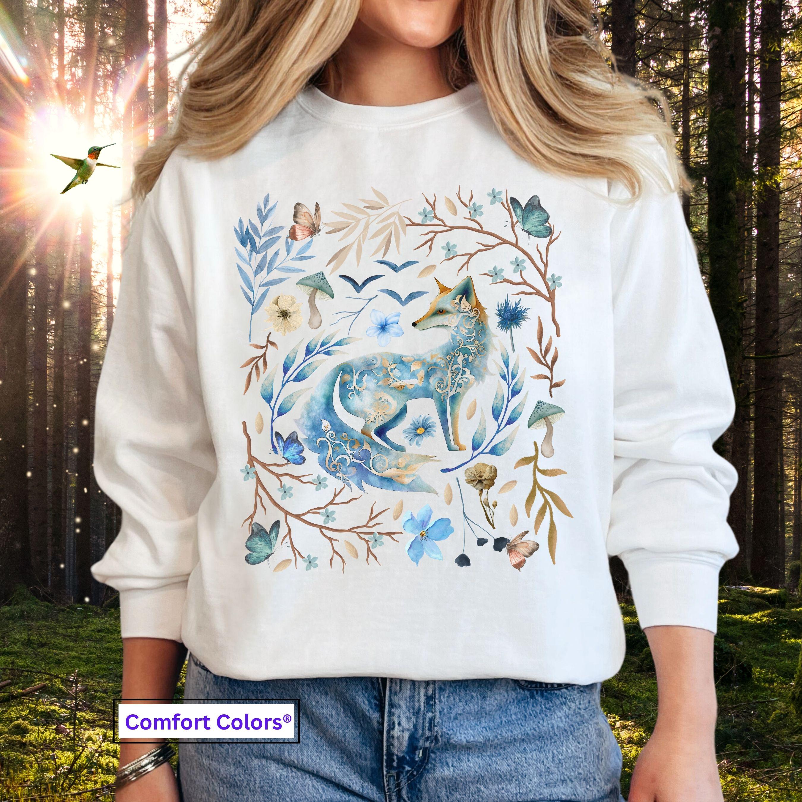 Cottagecore Fox Magical Forest Sweatshirt Comfort Colors®, Fairycore ...