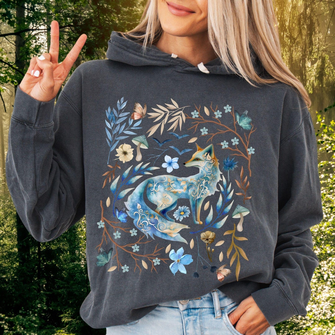 Cottagecore Fox Magical Forest Sweatshirt Hoody, Comfort Colors® Fall ...