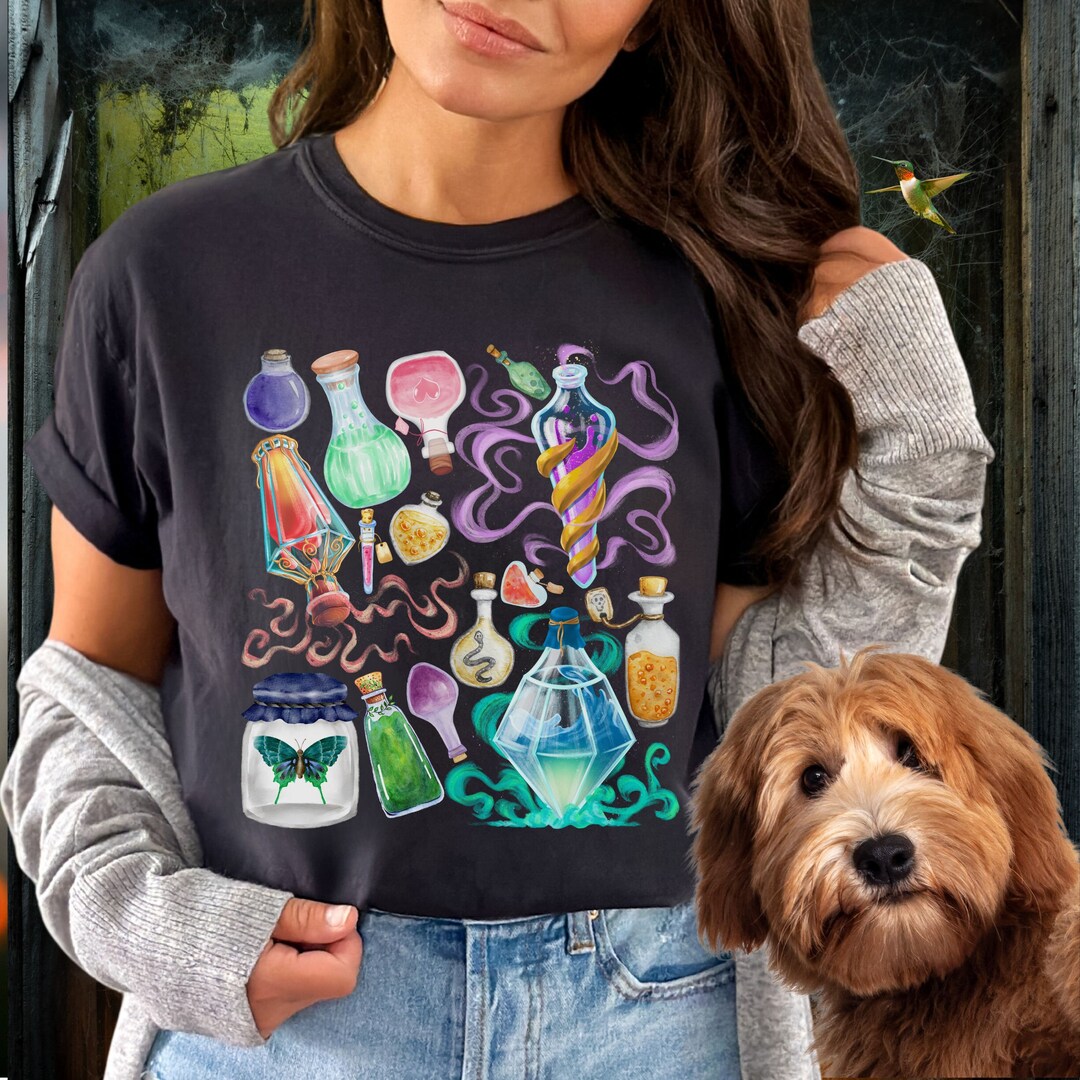 Witches Apothecary Magic Potion Comfort Color® Shirt, Magical Shirt ...