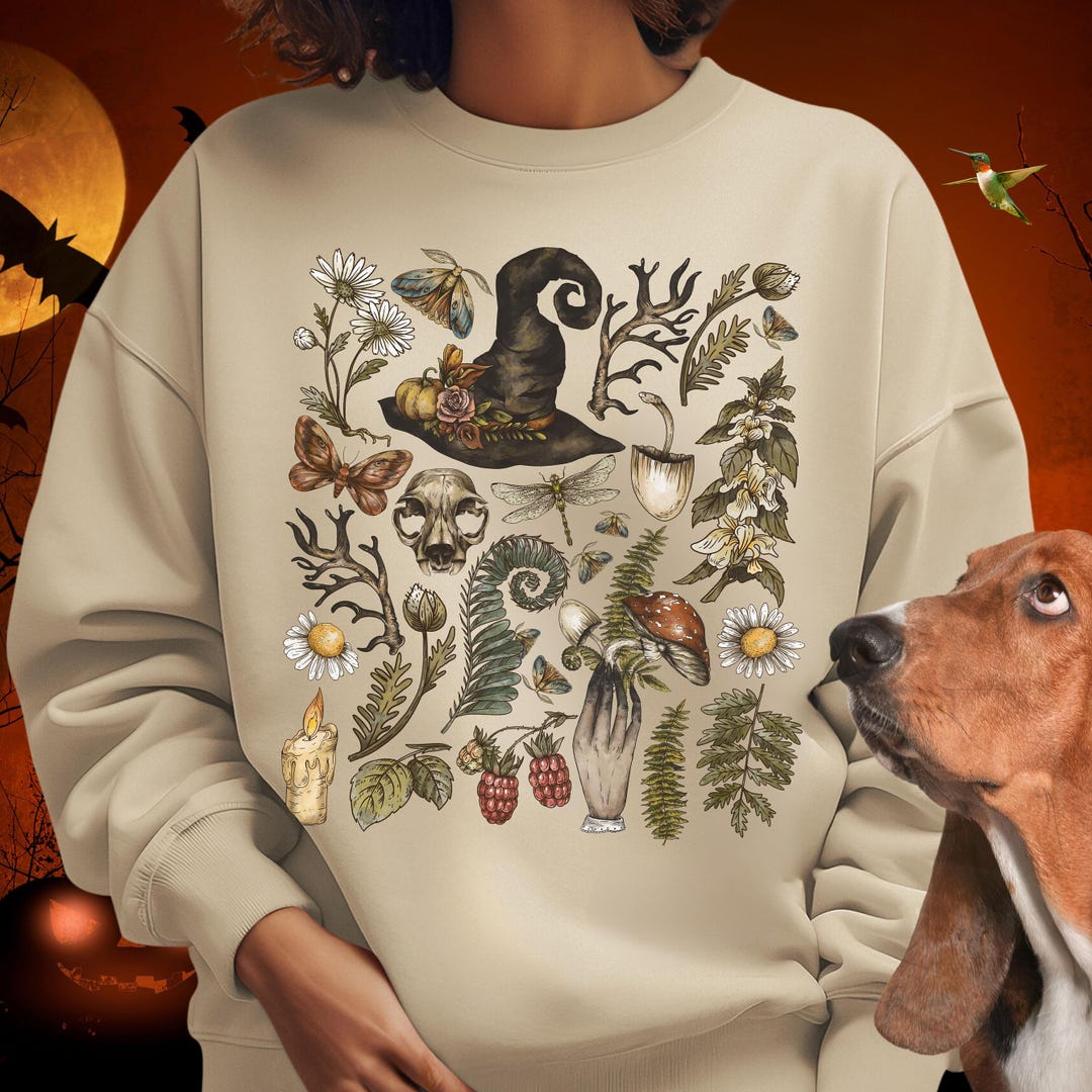 Dark Cottagecore Woodland Goblincore Sweatshirt,witchy Cottage Core ...